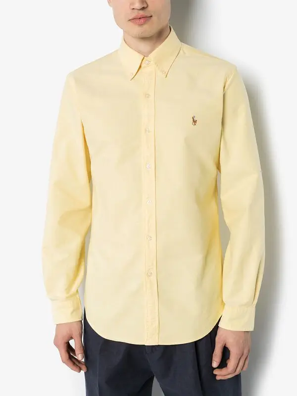 Polo Ralph Lauren Logo-embroidered Button-down Shirt - Yellow
