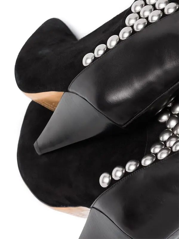 Isabel Marant Étoile Layo Stud-embellished Mid Calf Boots