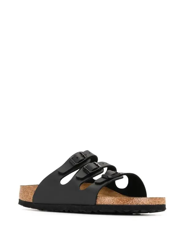 BIRKENSTOCK Florida Three-buckle Sandals - Black