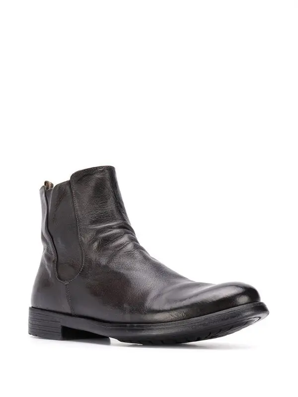 Officine Creative Slouch Leather Ankle Boots