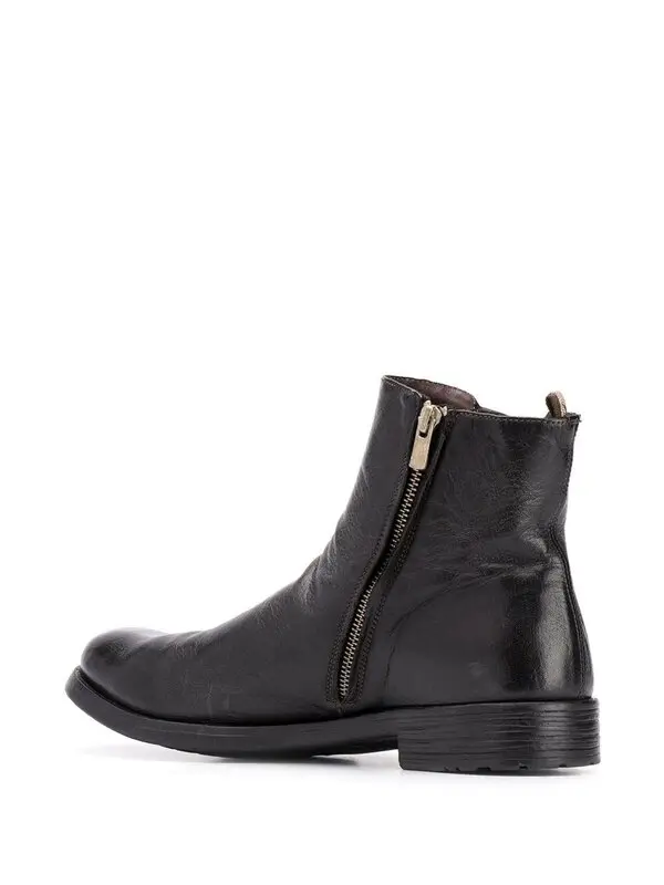 Officine Creative Slouch Leather Ankle Boots