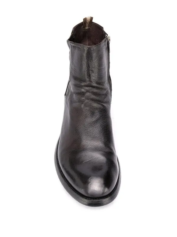 Officine Creative Slouch Leather Ankle Boots