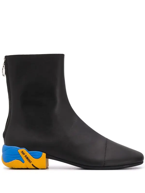 Raf Simons Contrast-heel Ankle Boots