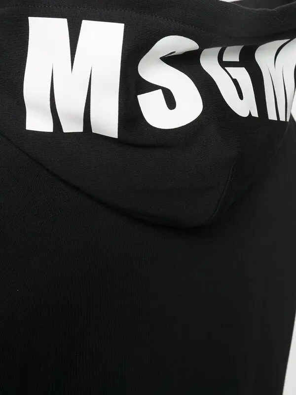 MSGM Logo-print Cotton Hoodie