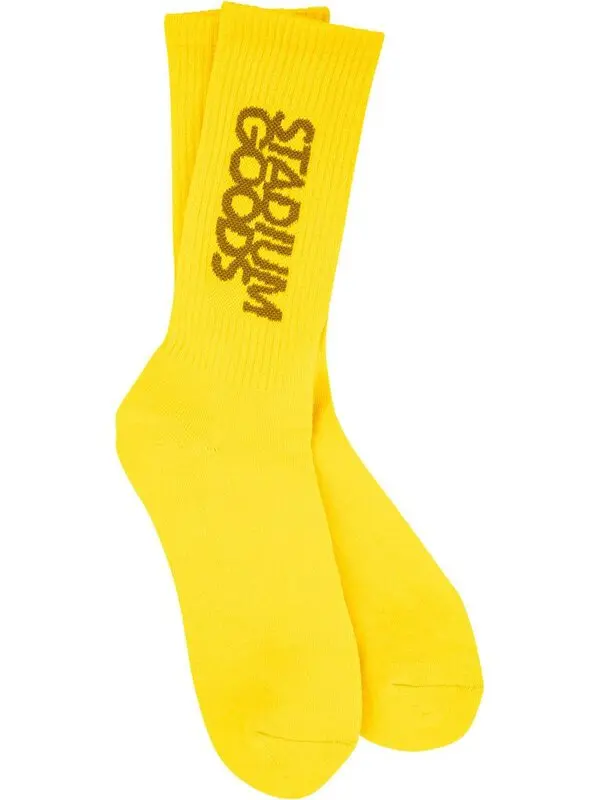 STADIUM GOODS Ribbed Logo Socks - Yellow
