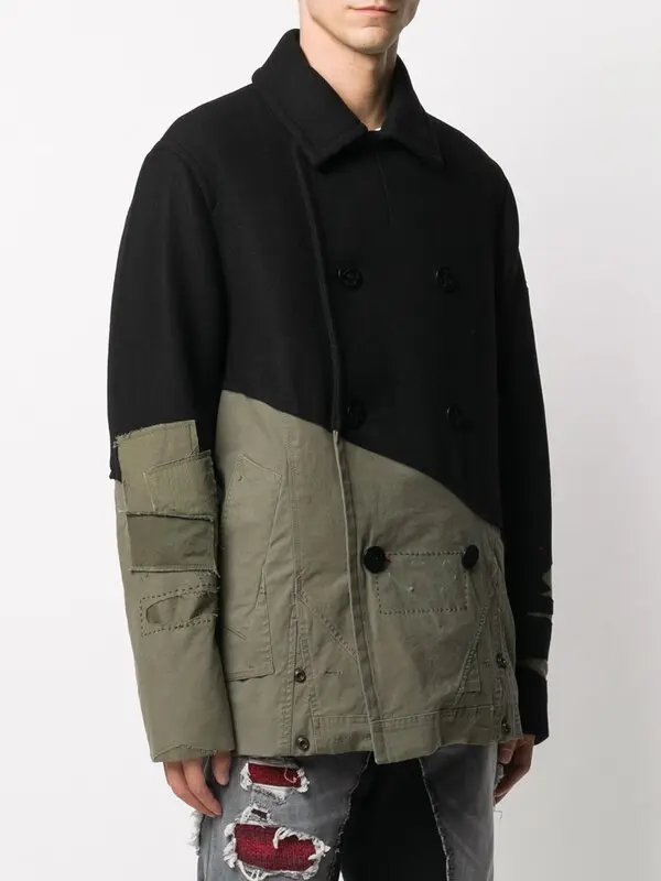 GREG LAUREN Contrast Panel Peacoat