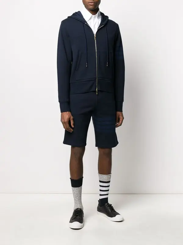 Thom Browne 4-bar Zip-up Hoodie