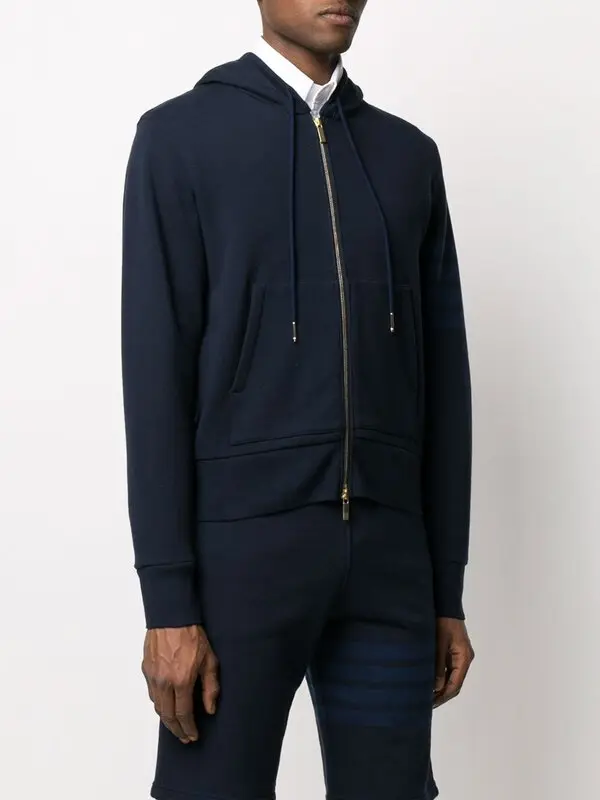 Thom Browne 4-bar Zip-up Hoodie