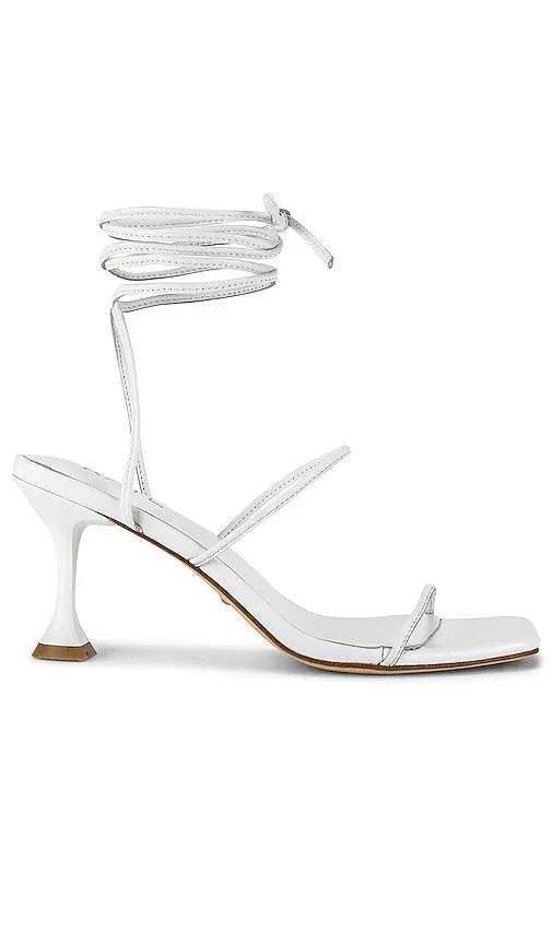 Raye Roo Heel With Rhinestone Embellishments And Tie Ankle Fastening