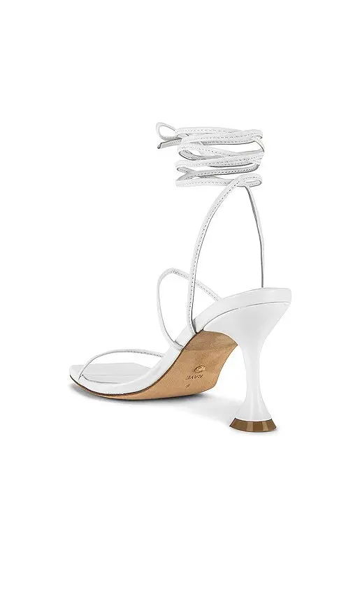 Raye Roo Heel With Rhinestone Embellishments And Tie Ankle Fastening