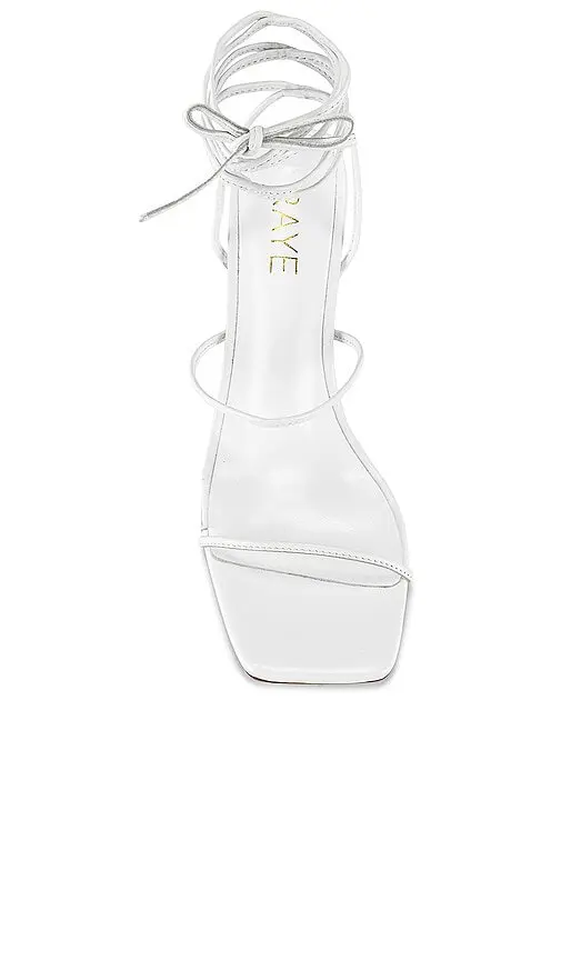 Raye Roo Heel With Rhinestone Embellishments And Tie Ankle Fastening