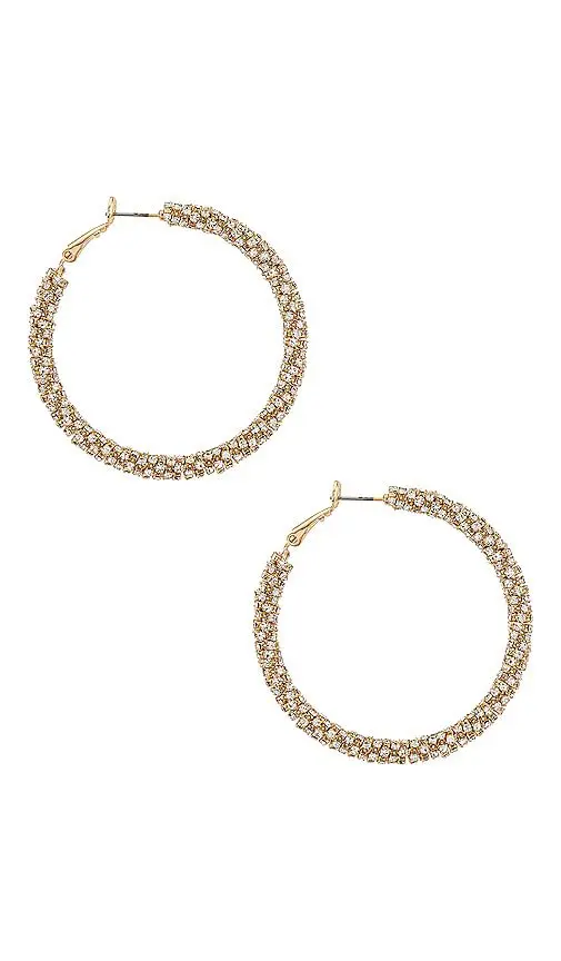 Ettika Crystal Hoop Earrings