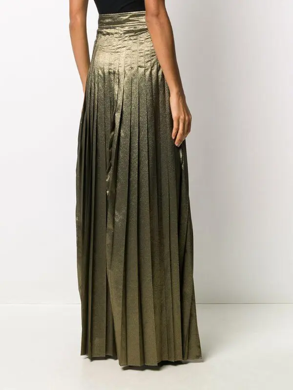 Brunello Cucinelli Belted Long Pleated Skirt