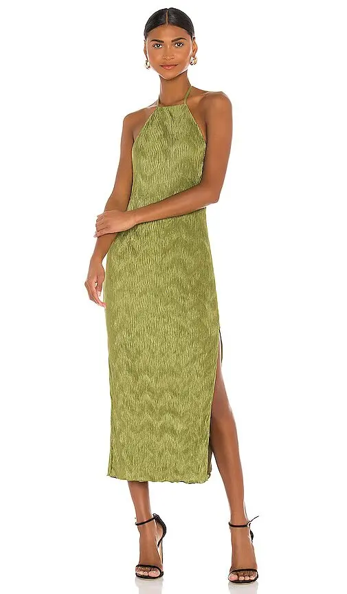 black cocktail halter dress MAREN SATIN HALTER MAXI Dress | Tie-Neck Wedding Guest Dress main image 0