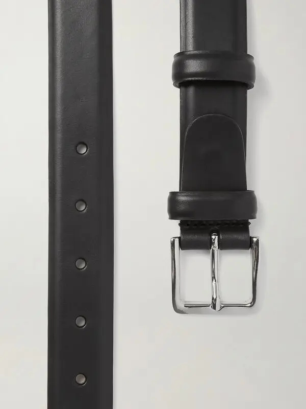 Mr P. 3cm Leather Belt - Black