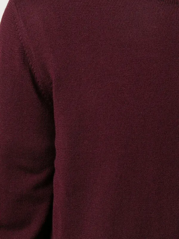 BARBA NAPOLI Crewneck Wool Jumper - Red