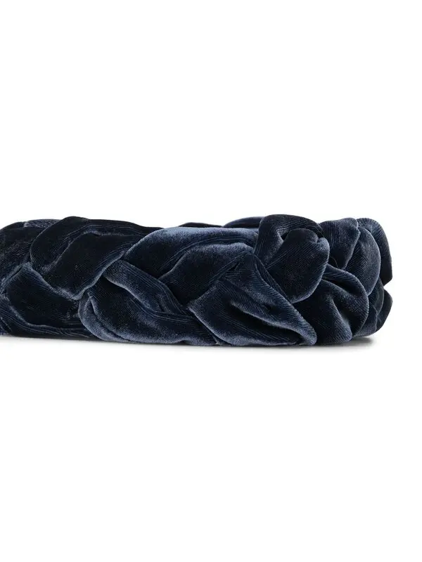 Jennifer Behr Lorelei Braided Velvet Headband - Blue  display picture 1