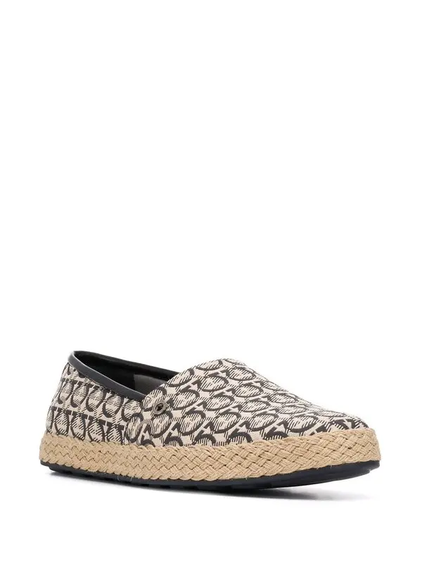 FERRAGAMO Gancini Print Loafers