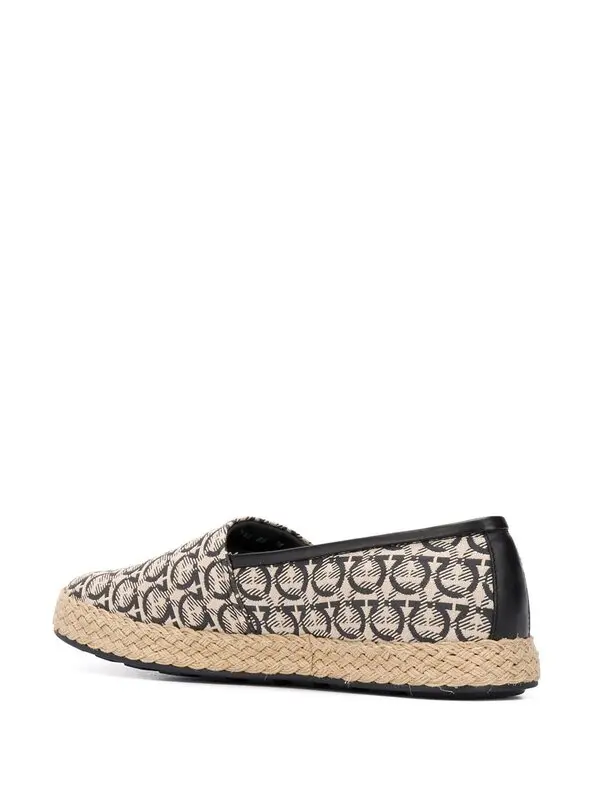 FERRAGAMO Gancini Print Loafers