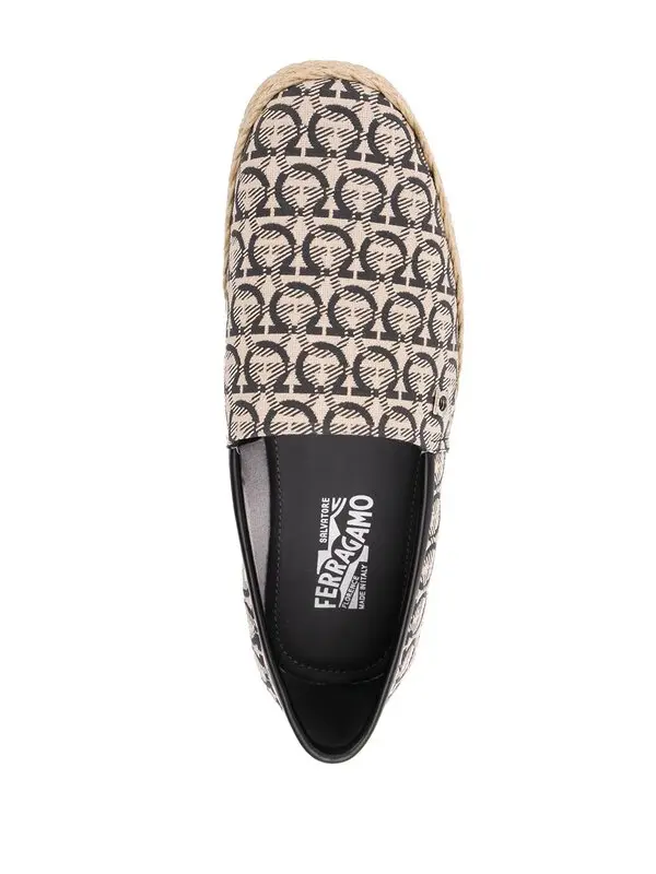 FERRAGAMO Gancini Print Loafers