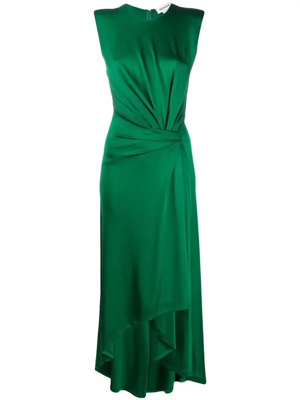 Monse Asymmetric Wrap Dress In Green - 55% Off | Editorialist