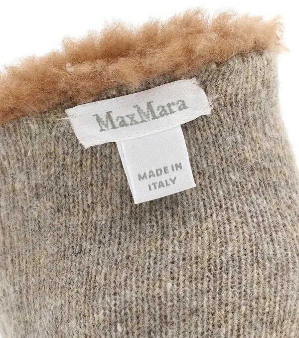 Max Mara Ombrato Camel Hair And Silk Mittens - Brown