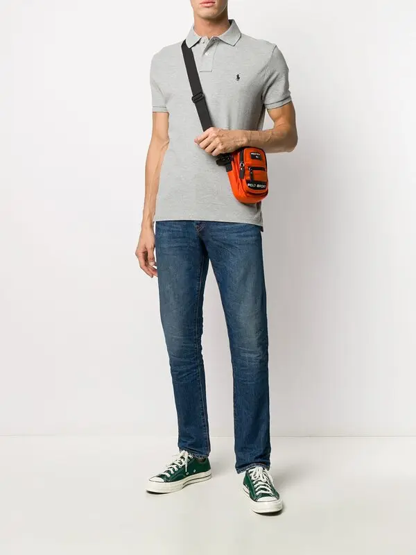 Polo Ralph Lauren Logo Embroidered Polo Shirt - Grey