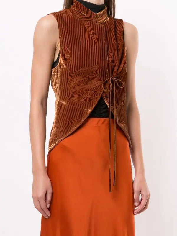 ANN DEMEULEMEESTER Tie-fastening Vest Top