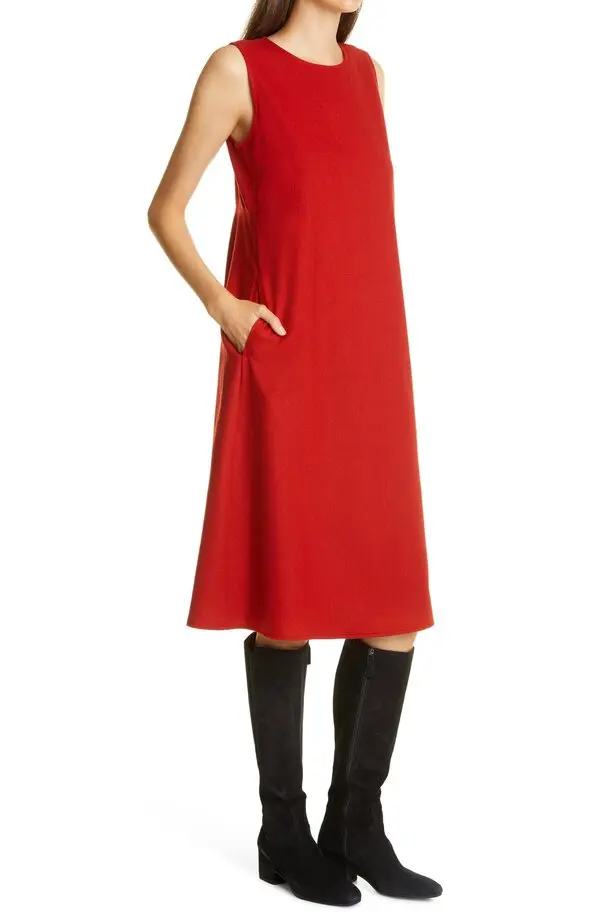 open lace back dress Stretch Jersey Knit Dress – Eileen Fisher Renew