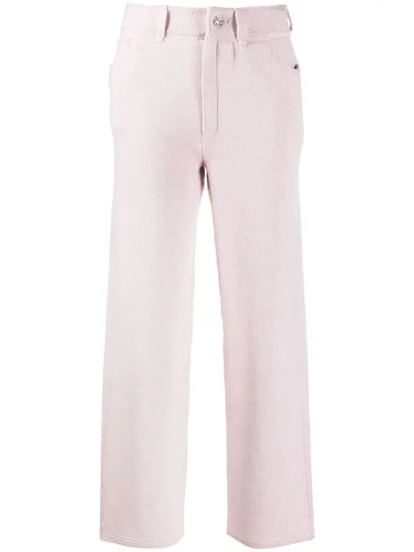 BARRIE High-rise Straight-leg Trousers - Pink