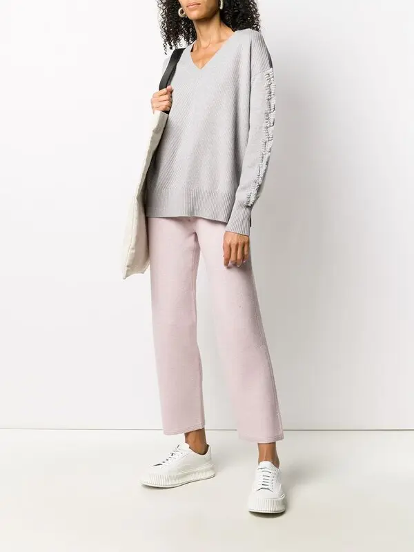 BARRIE High-rise Straight-leg Trousers - Pink