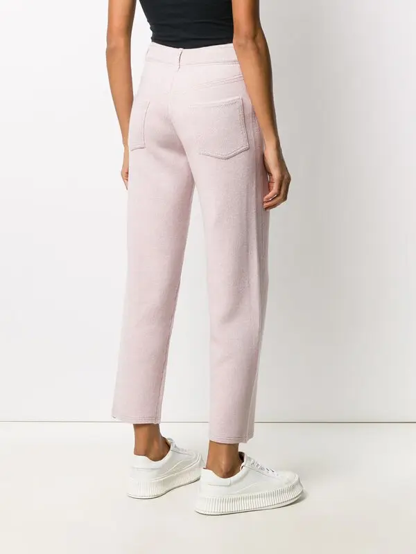 BARRIE High-rise Straight-leg Trousers - Pink