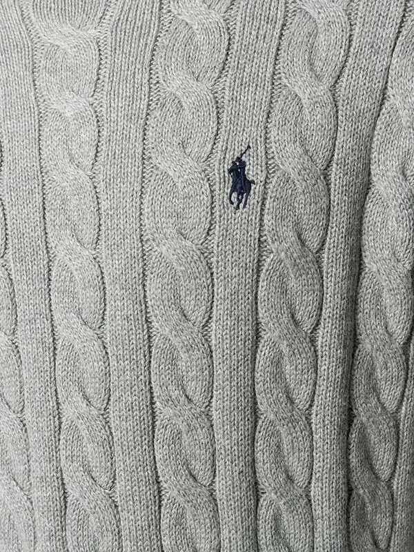 Polo Ralph Lauren Cable Knit Knitted Sweatshirt - Grey