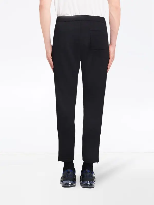 Prada Paneled Straight-Leg Trousers - Black | Editorialist