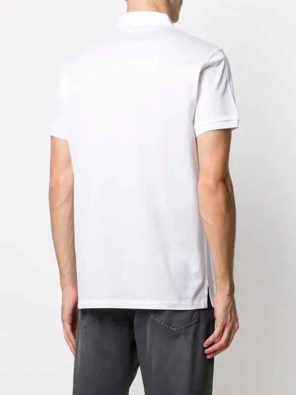 Ralph Lauren Purple Label Logo Embroidered Polo Shirt - White