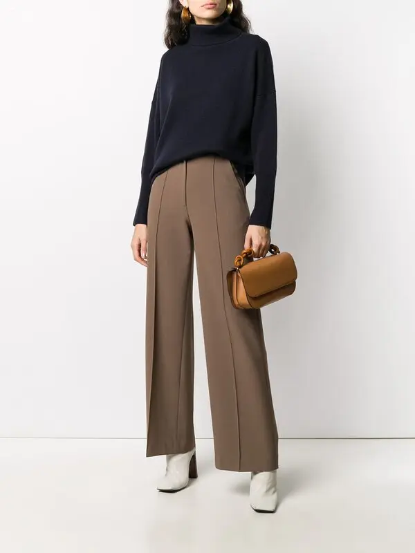 Chinti & Parker High Neck Cashmere Jumper - Blue