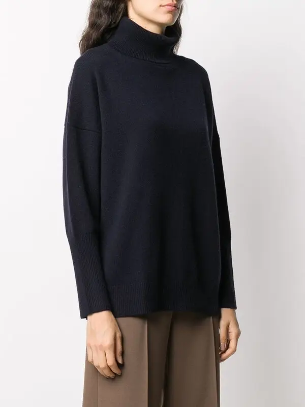 Chinti & Parker High Neck Cashmere Jumper - Blue
