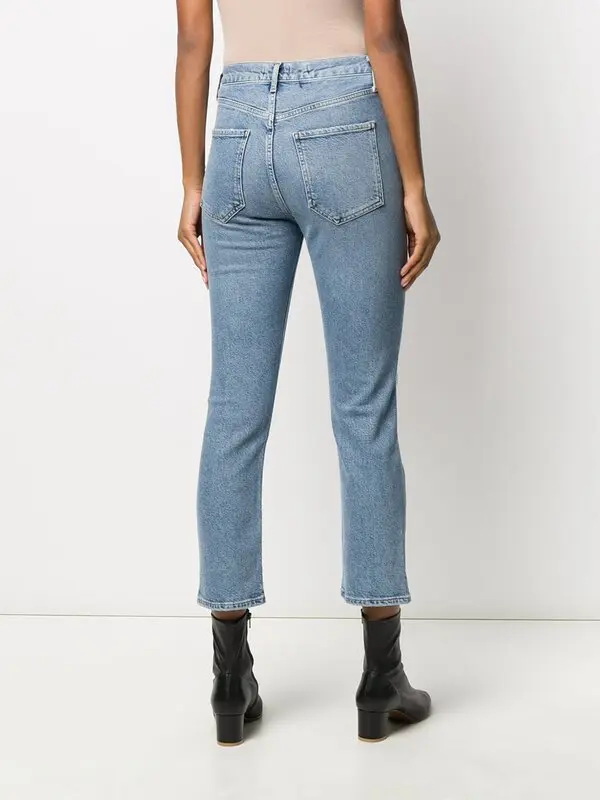 AGOLDE Ripped High-rise Cropped Jeans