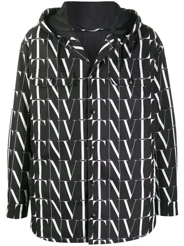 Valentino Garavani Vltn Pattern Hooded Jacket
