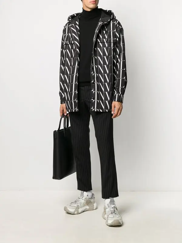 Valentino Garavani Vltn Pattern Hooded Jacket