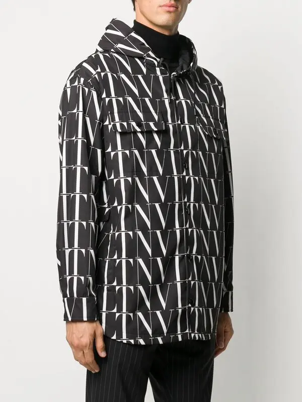 Valentino Garavani Vltn Pattern Hooded Jacket