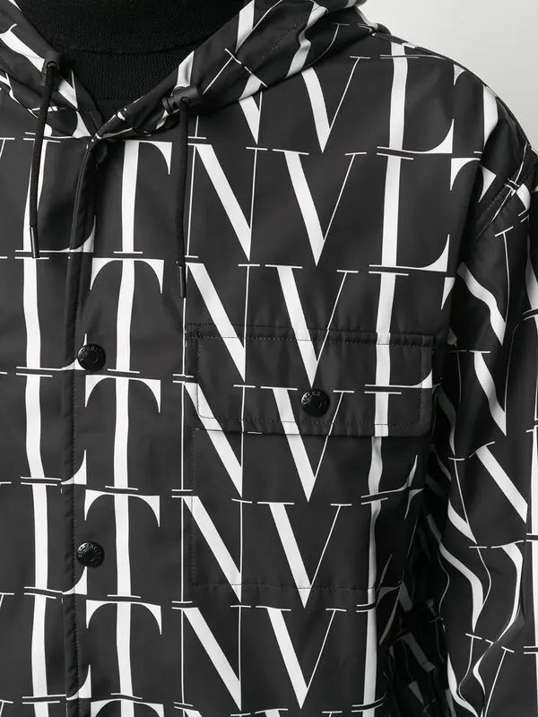 Valentino Garavani Vltn Pattern Hooded Jacket