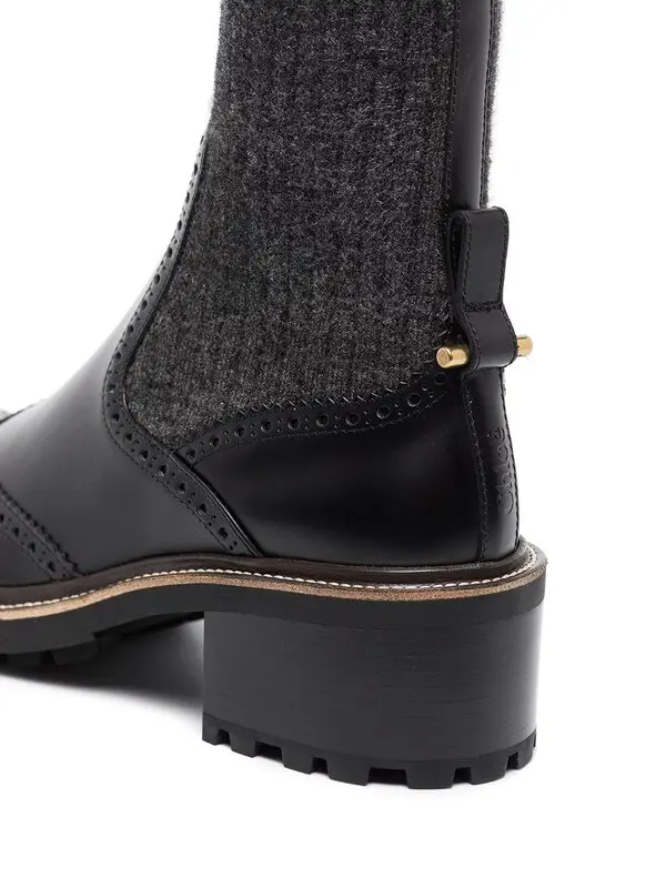 Chloé Franne Sock-detail Ankle Boot