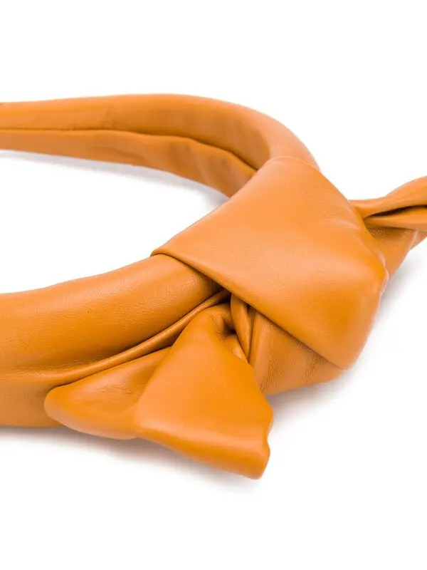 Red Valentino Leather Headband With Bow Detail