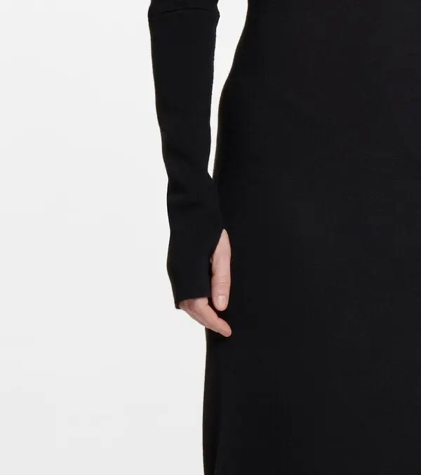 TOM FORD Cashmere And Silk Off-shoulder Midi Dress - Black