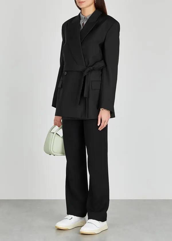 Acne Studios Jamila Belted Wool-blend Blazer
