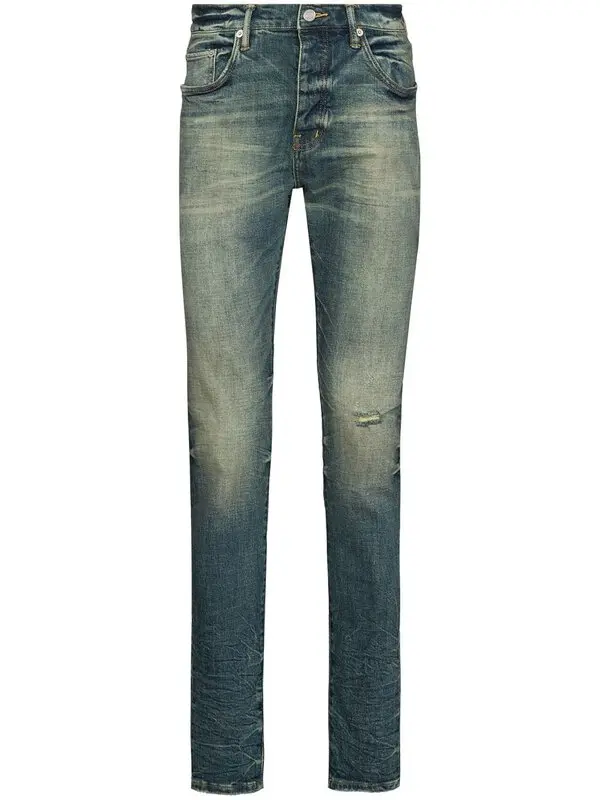 PURPLE BRAND Low-rise Straight-leg Jeans