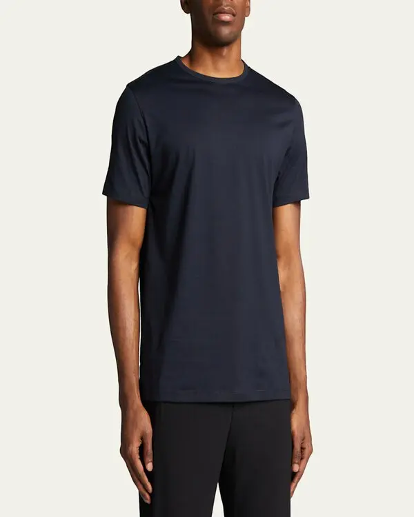 Theory Precise Luxe Cotton Short-sleeve Tee - Eclipse
