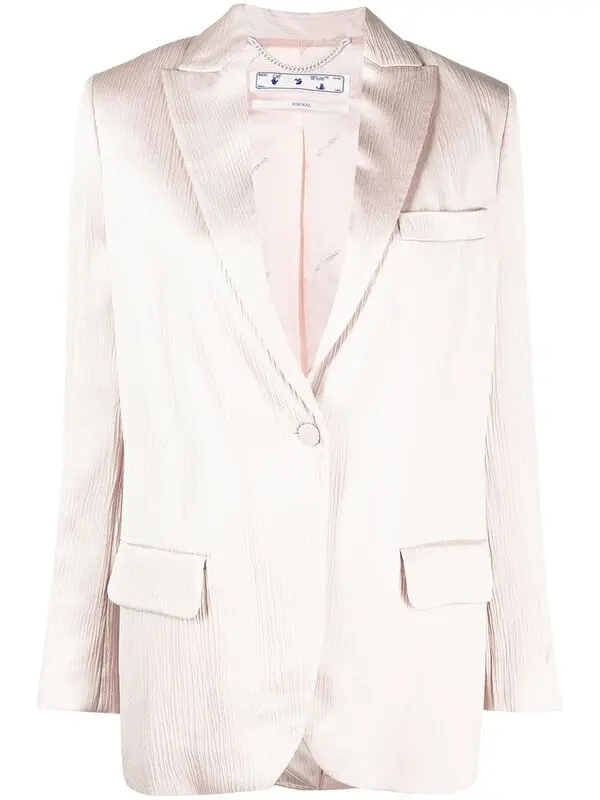 Off-White Single-breasted Blazer - Pink