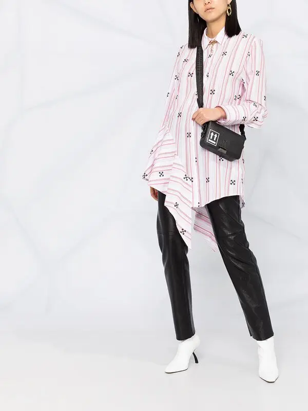 Off-White Asymmetric Arrow Shirt Dress